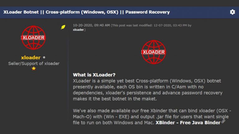 Phần mềm độc hại khét tiếng XLoader tấn công mở rộng sang máy Mac | Dòng chảy | Thế Giới Số