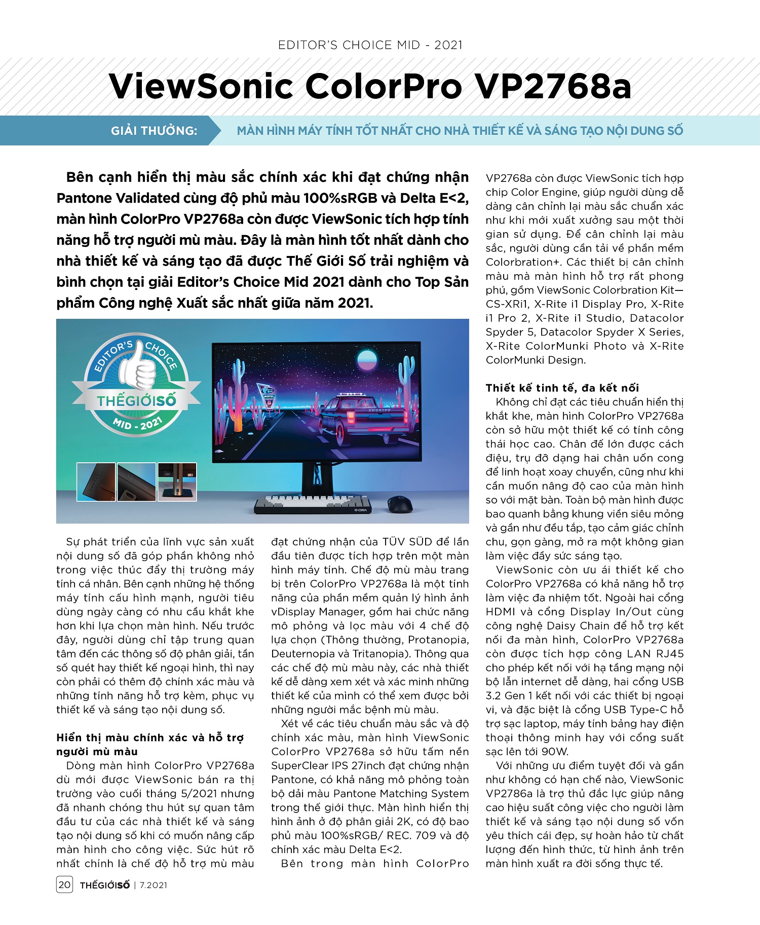 Editor's Choice Mid 2021: ViewSonic ColorPro VP2768a - Màn hình máy ...