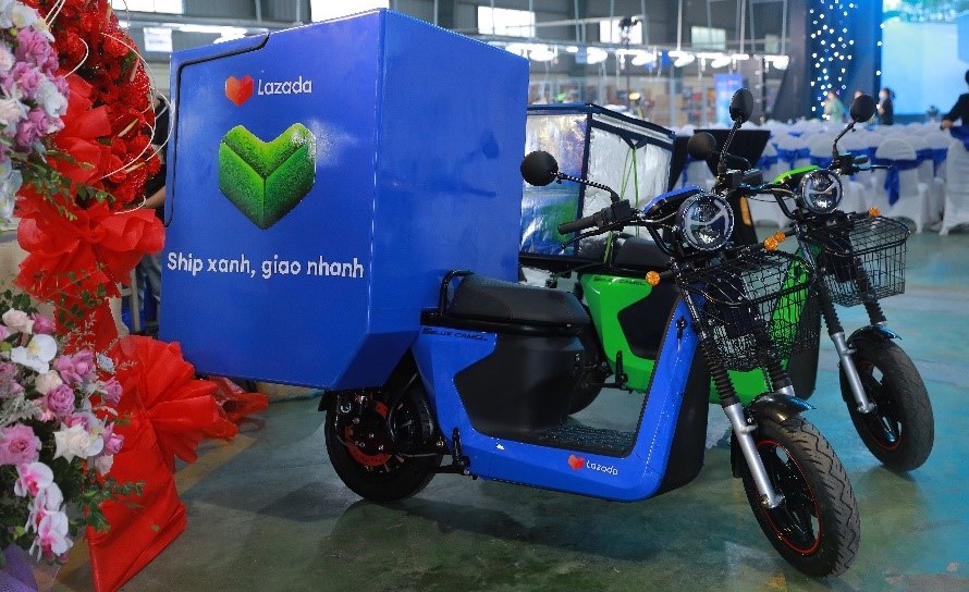 Lazada Logistics đưa 100 xe máy điện 'bán tải' vào hoạt động giao vận ...